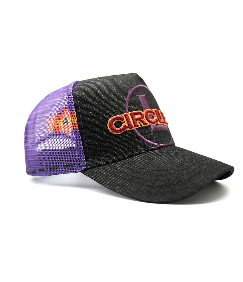 Circle L Embroidered Charcoal Lime High Profile Trucker Cap - Circle L ...